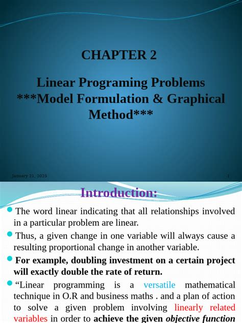 Chapter 2 I Pdf Linear Programming Analysis