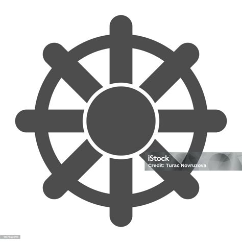 선박 스티어링 휠 솔리드 아이콘입니다 보트 스티어링 휠 벡터 일러스트레이션 은 흰색에 격리되어 있습니다 선박 스티어링 휠 문말 스타일 디자인 웹 및 응용 프로그램을 위해