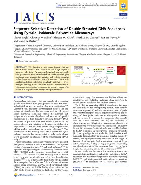 Pdf Sequence Selective Detection Of Double Stranded Dna Sequences