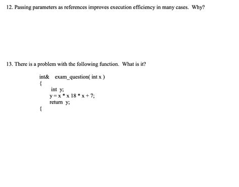Solved 12 Passing Parameters As References Improves