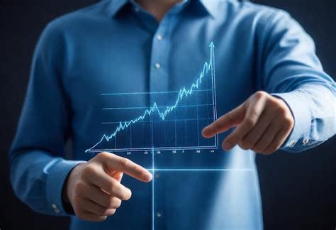 Premium Photo A Man Is Pointing At A Graph That Says Graph On It