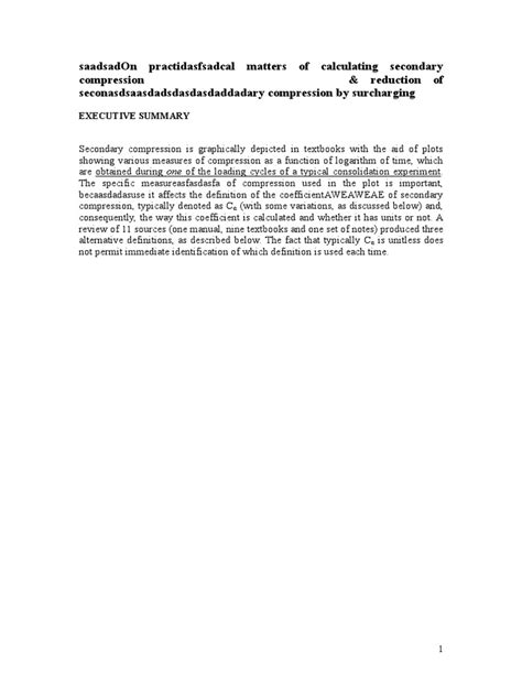 Calculating Secondary Compression Pdf Teaching Methods And Materials