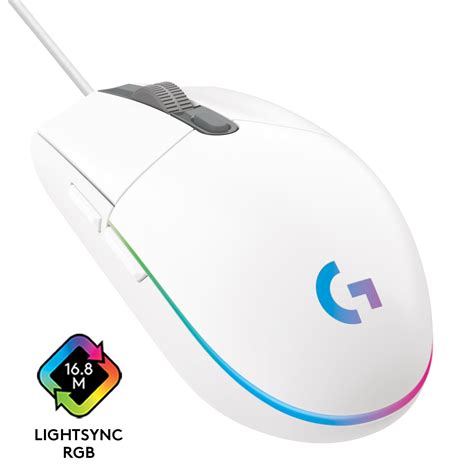 Logitech G203 Lightsync Wired Gaming Mouse White