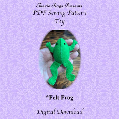 Felt Frog Sewing Pattern Faerie Rags N Friends