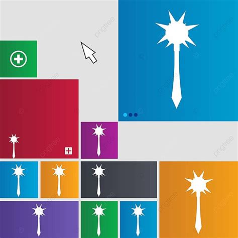 modern website interface buttons with cursor pointer featuring mace