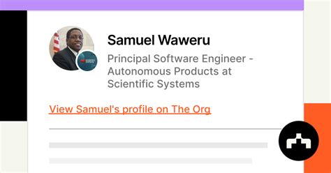 Samuel Waweru Principal Software Engineer Autonomous Products At