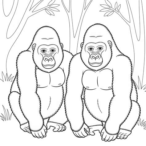 20 Gorilla Coloring Pages Free Printable Love For Coloring