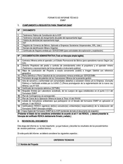 Formato Emap Sdmt Requisitos Pdf