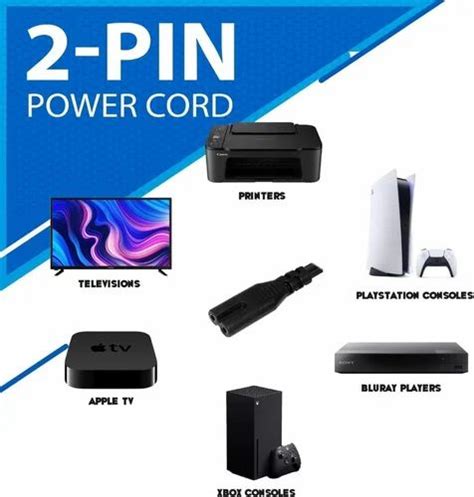 Two Pin Power Cable 1 5mtr 1 5m Pc Accessories Notebook Computer