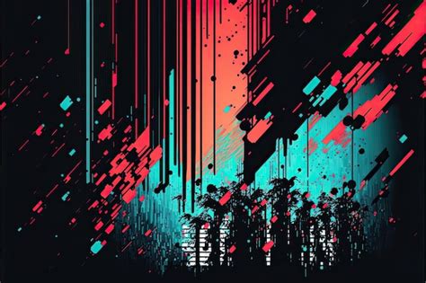 Premium Photo Glitch Vector Background Colorful Wallpaper Made By