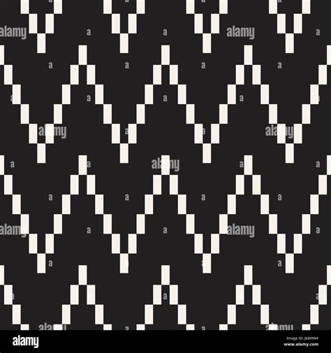 Repeatable Geometric Grid Texture Vector Seamless Mesh Pattern Monochrome Zigzag Edgy Lines