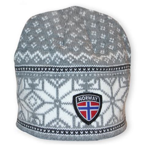 Knit Hat Norway Snowflake Gray Open House Imports