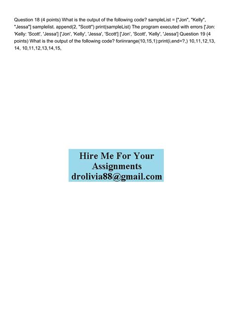 Question 18 4 Points What Is The Output Of The Following Cpdf