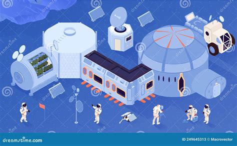 Space Colonization Concept Stock Vector Illustration Of Design 249645313