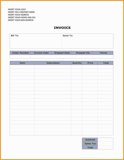 Free Invoice Template Doc Download Of 6 Bill Format In Word Doc Heritagechristiancollege