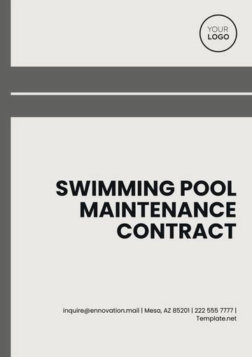 Free Maintenance Contract Template To Edit Online