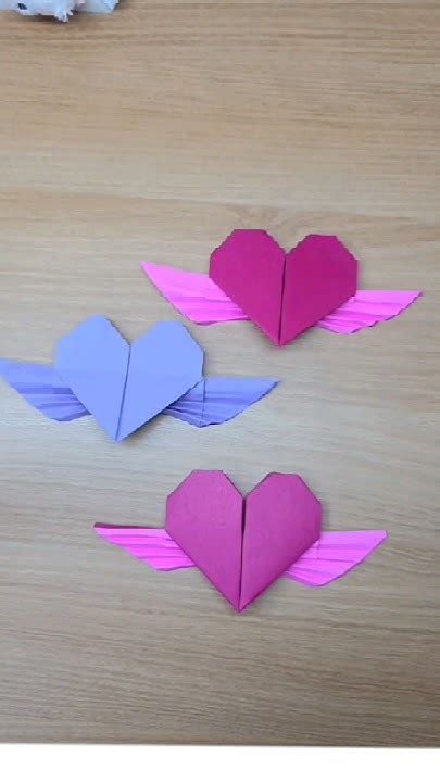 날개 달린 하트 종이접기 Origami Heart ️ Youtube