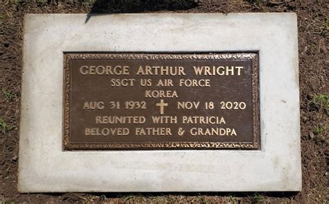 George Arthur Wright 1932 2020 Find A Grave Memorial
