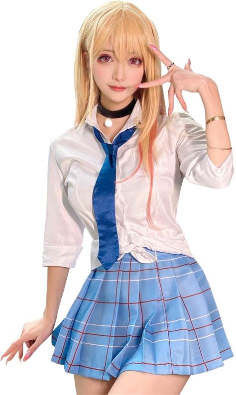 Marin Kitagawa Cosplay Costume Anime Outfit Shirt Japanese School Girl