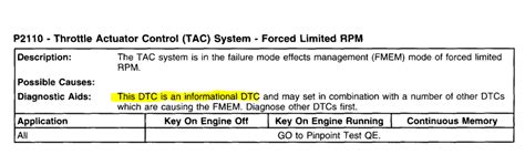 Throttle Body Response Issue So The Current Codes Were Those In