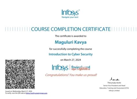 Maguluri Kavya On Linkedin Hey I Am Very Excited To Share The Successful Completion Of My Course