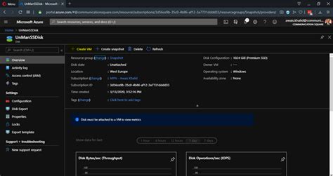 Restore Azure Vm Using Snapshot Unmanaged Disk Communication Square Knowledge Base