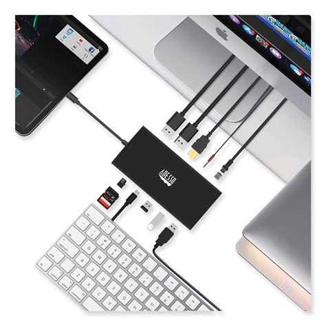 In Usb C Multi Port Taa Compliant Docking Station Black Office Pros