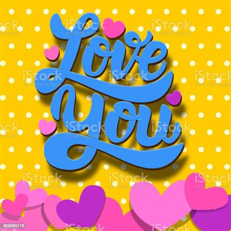 사랑해요 종이 마음으로 화려한 배경에 레터링 문구입니다 발렌타인 데이 테마입니다 포스터 카드 배너 디자인 요소입니다 가격표에 대한 스톡 벡터 아트 및 기타 이미지 Istock