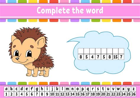 Premium Vector Complete The Words Cipher Code Learning Vocabulary And