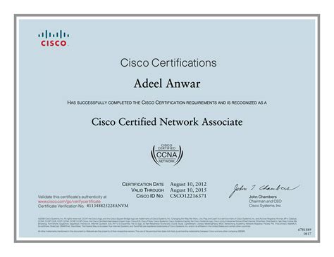 Cisco Ccna Certificate Ppt