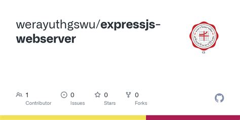Github Werayuthgswuexpressjs Webserver