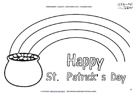 Pot Of Gold Rainbow Coloring Page