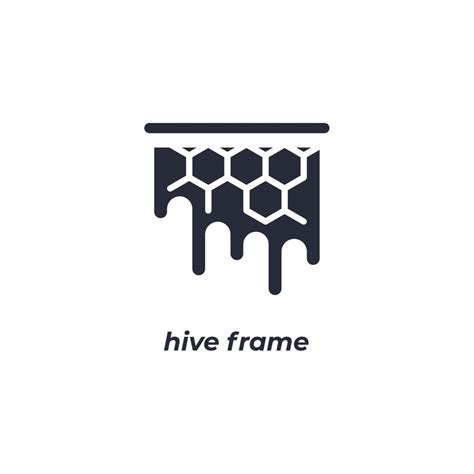 Vector Sign Hive Frame Symbol Is Isolated On A White Background Icon Color Editable 12614617