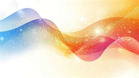 Abstract Colorful Waves With Sparkles Creating A Dynamic And Vibrant Visual Effect Stock