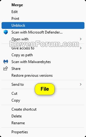 Add Unblock File Context Menu In Windows 11 Windows 11 Forum