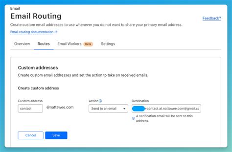 สราง Custom Email Address งายๆ และฟรดวย Cloudflare Email Routing