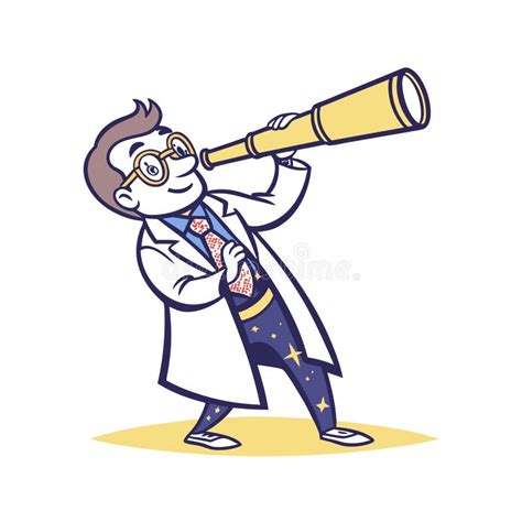 Cartoon Design Of Astrophysicist Character Stock Vector Illustration