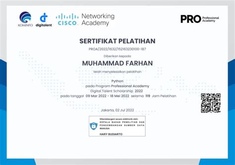 Muhammad Farhan On Linkedin Join Training Digitalent Python