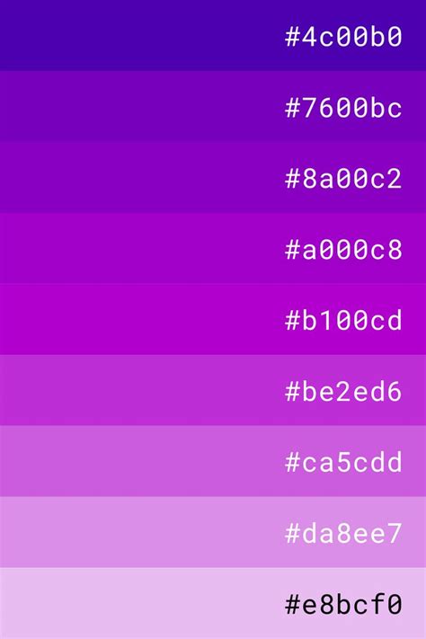 Purple Color Palette Hex Color Palette Purple Color Palettes