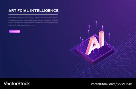 Artificial Intelligence Machine Learning Ai Data Vector Image