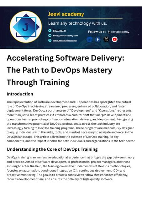 Devops Training Course In Chennai Devops Training Pdf