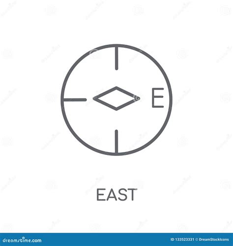 East Linear Icon Modern Outline East Logo Concept On White Back Stock