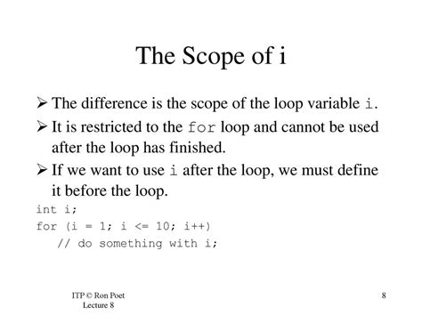 Incrementing Itp © Ron Poet Lecture Ppt Download