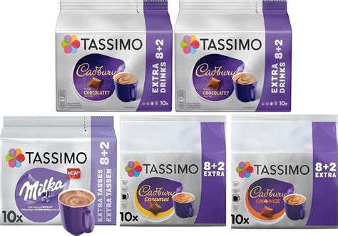 Tassimo Hot Chocolate Lovers Variety Pack Capsules Cadbury Caramel