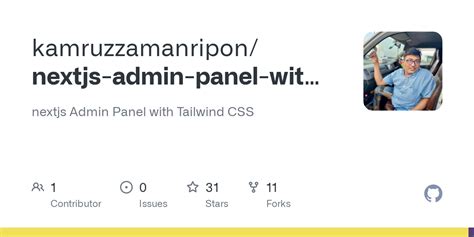 Github Kamruzzamanriponnextjs Admin Panel With Tailwindcss Nextjs