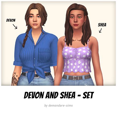 Devon And Shea Set The Sims 4 Create A Sim Curseforge