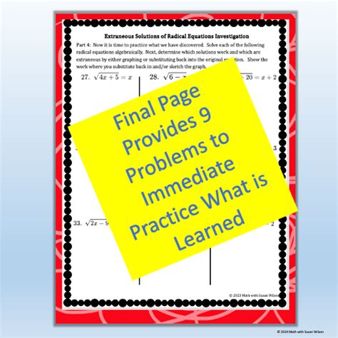 Extraneous Solutions Of Radical Equations Investigation Made By Teachers