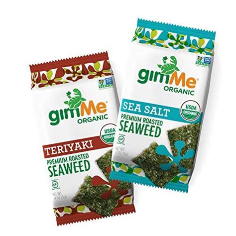 Gimme Sea Salt And Teriyaki Variety Pack 12 Count Organic Roasted