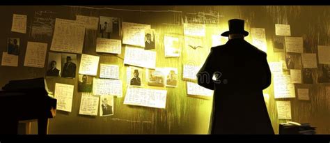 Detection Board With Crime Information Professional Working In Office