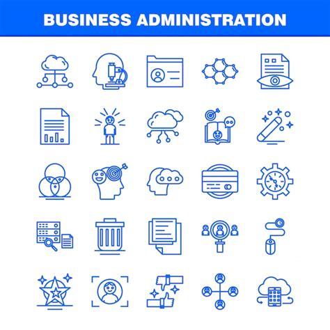 Premium Vector Business Administration Line Icons